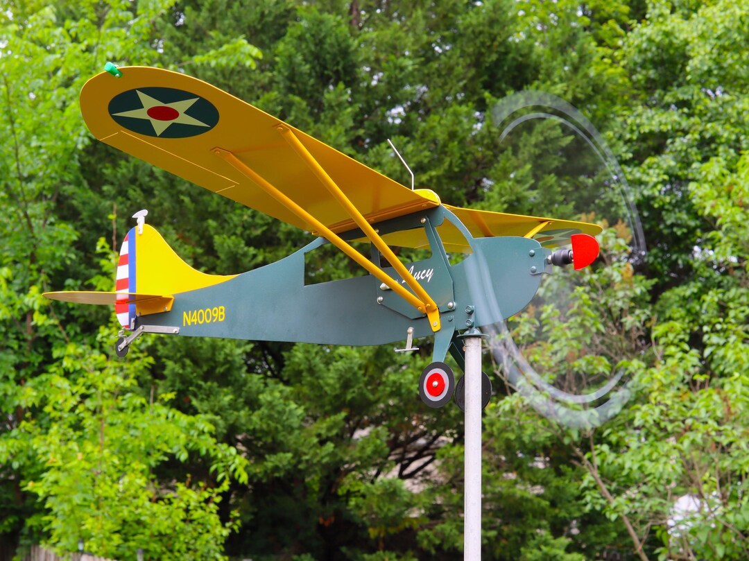 Aeronca Champ 7DC Airplane Weather Vane, Windmill, Whirligig Yard Art ...