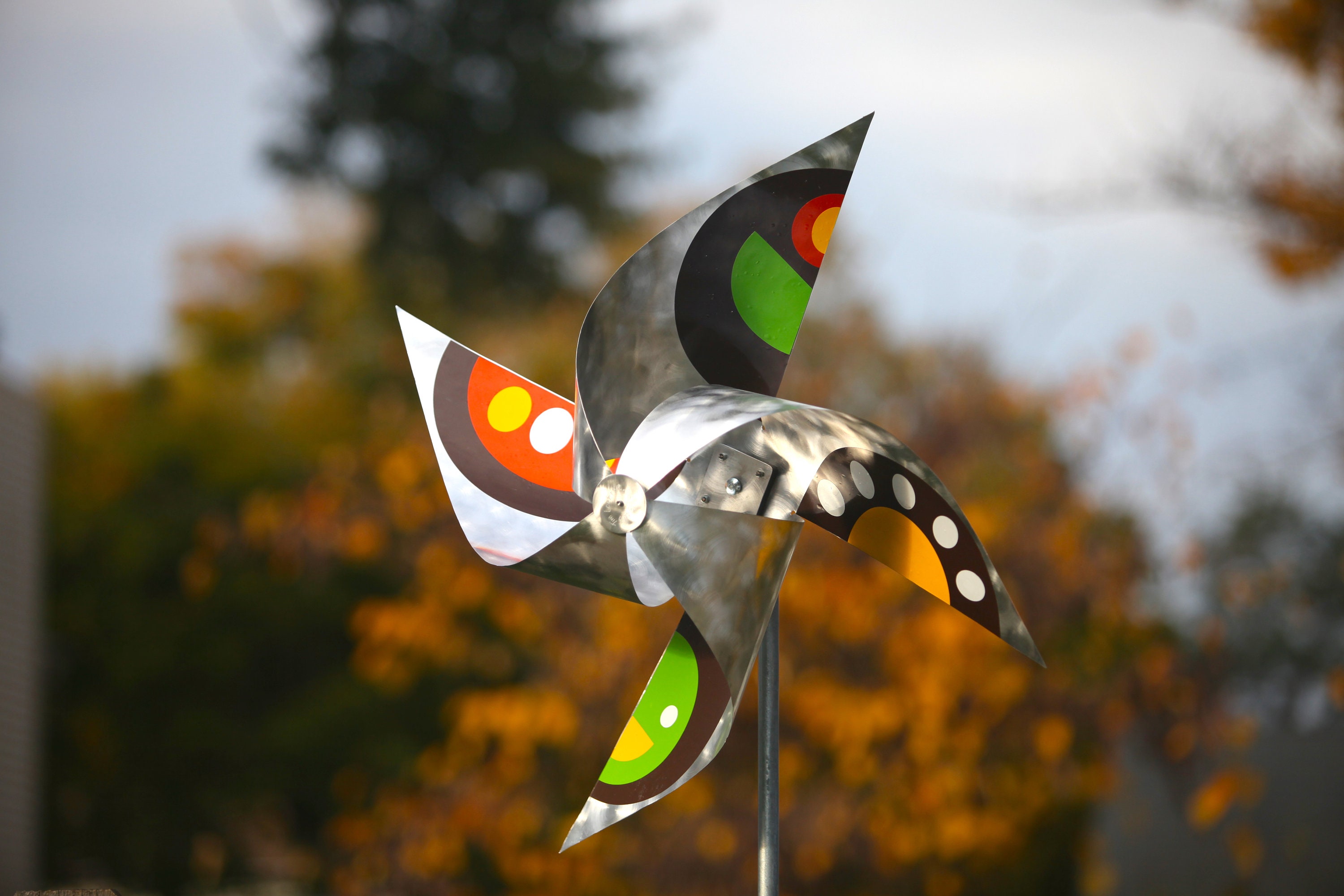 Giant Yard Art Pinwheel Whirligig, Custom Painted, Made Out of Aluminum ...