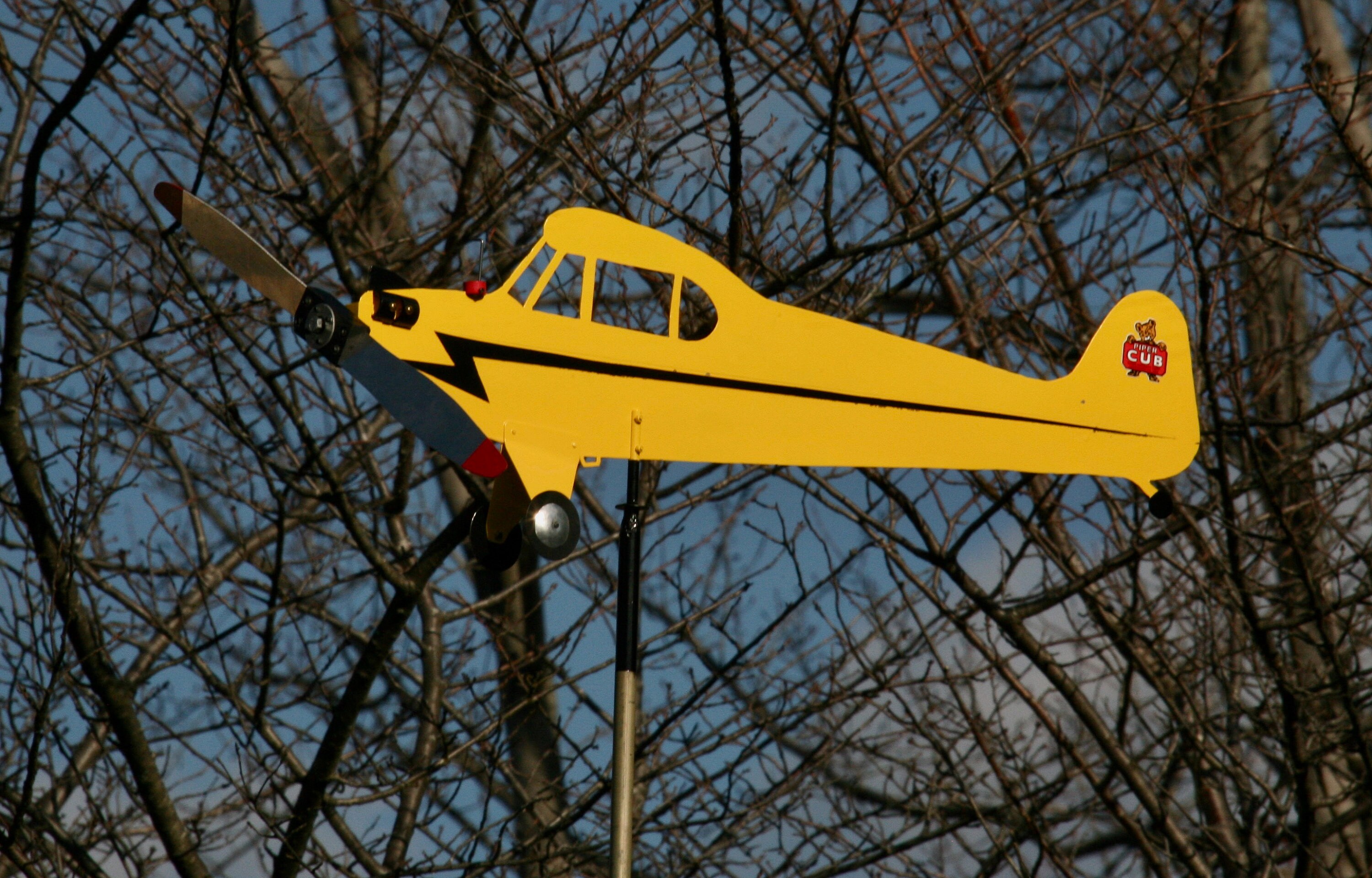 Piper Cub Airplane Weathervane, Windmill, Whirligig. Made Out of ...