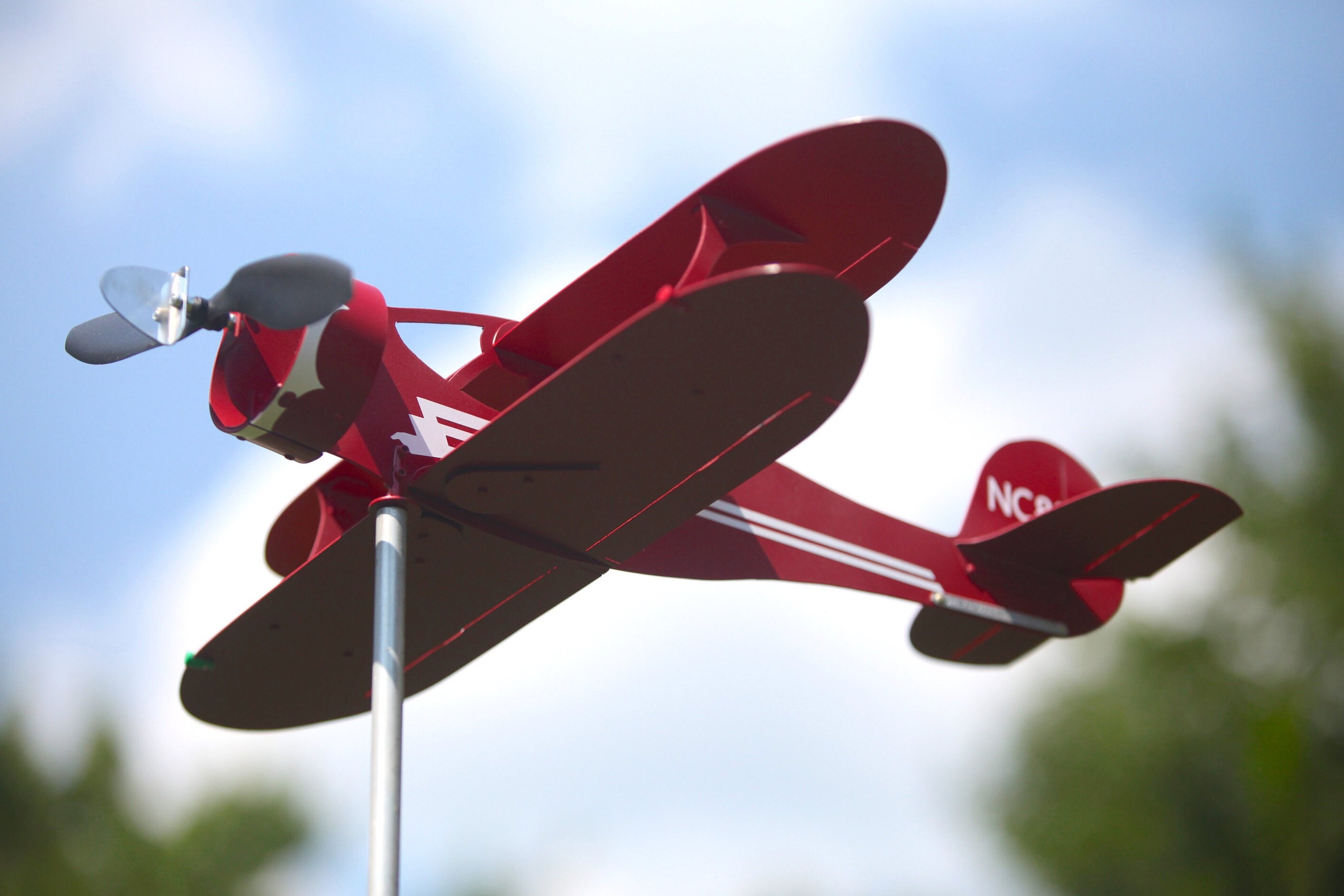 Beechcraft Model 17 Staggerwing Biplane Airplane Weather Vane, Windmill ...