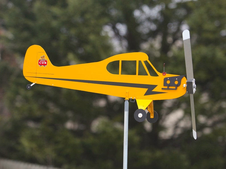 Piper Cub Airplane Weathervane, Windmill, Whirligig. Made Out of ...