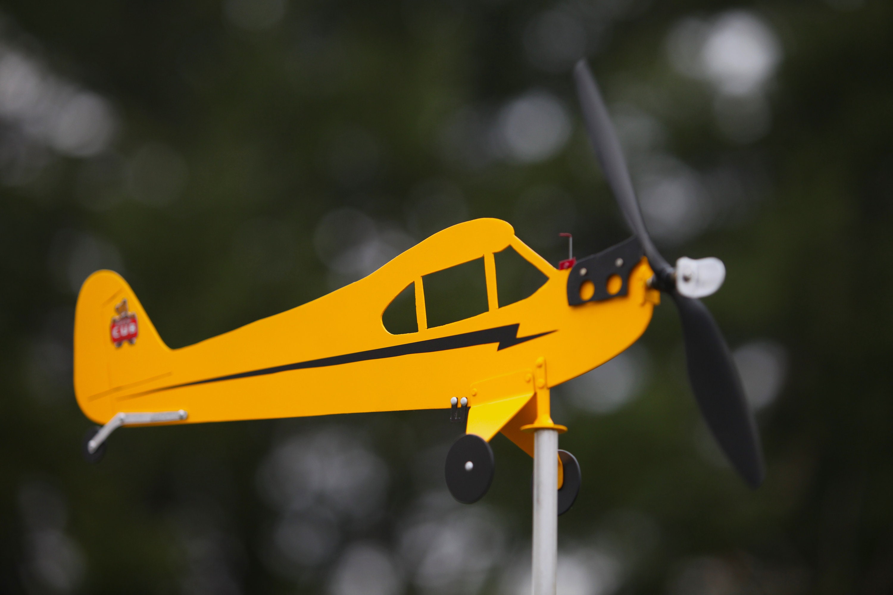 Piper J3 Cub Airplane Weathervane, Windmill, Whirlygig. Made Out of ...
