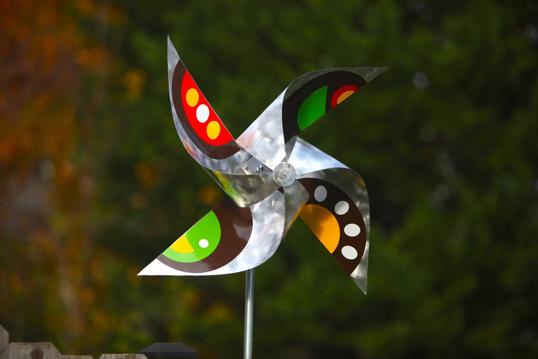 Giant Yard Art Pinwheel Whirligig, Custom Painted, Made Out of Aluminum ...