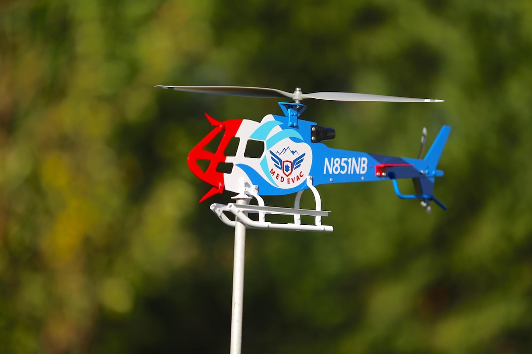 American Eurocopter AS350B3 Helicopter Whirligig, Weather Vane, Yard ...