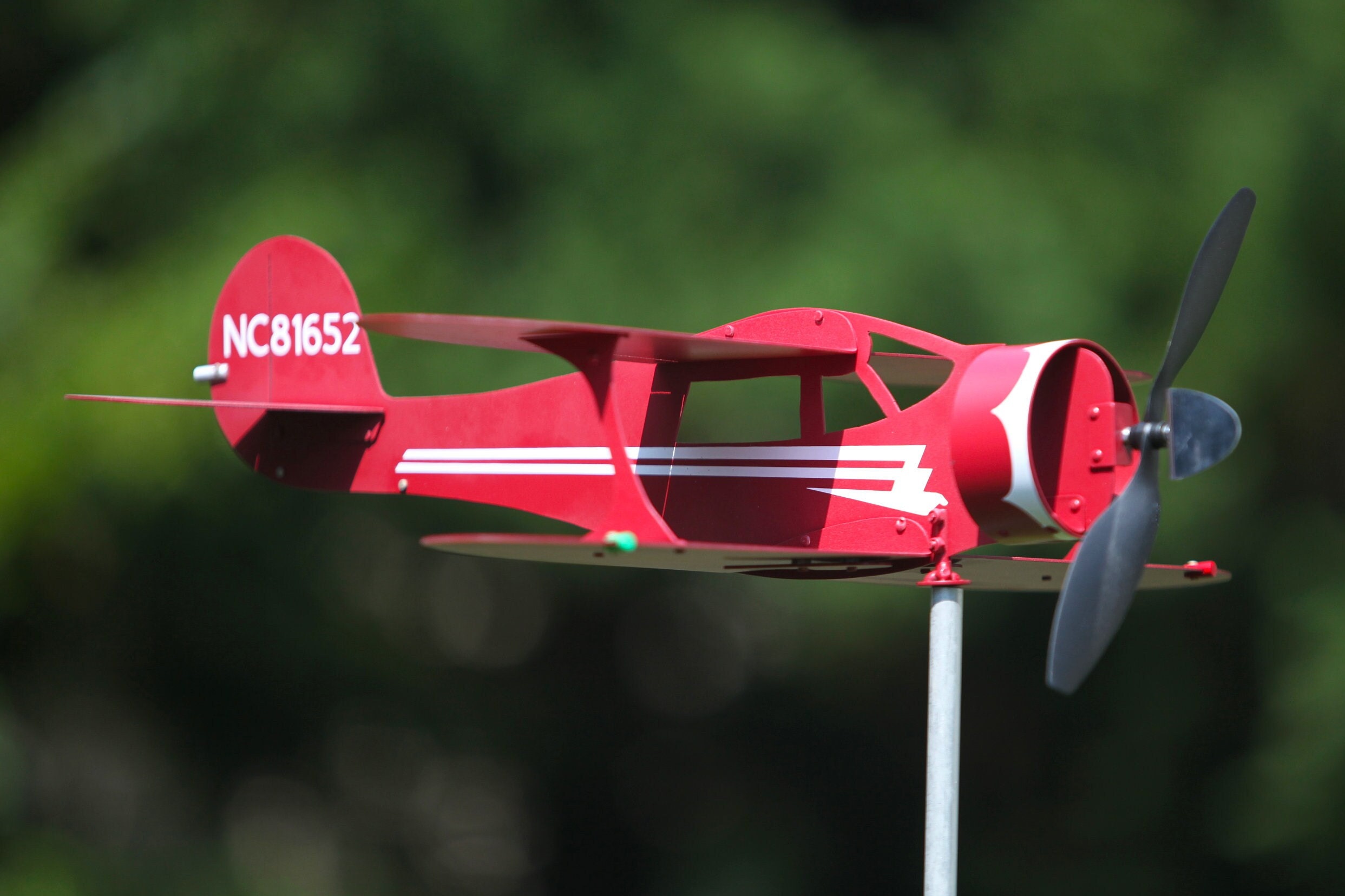 Beechcraft Model 17 Staggerwing Biplane Airplane Weather Vane, Windmill ...