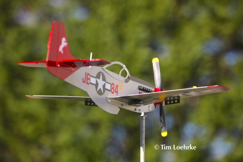 North American Aviation P-51 Mustang Airplane Weathervane, Windmill ...