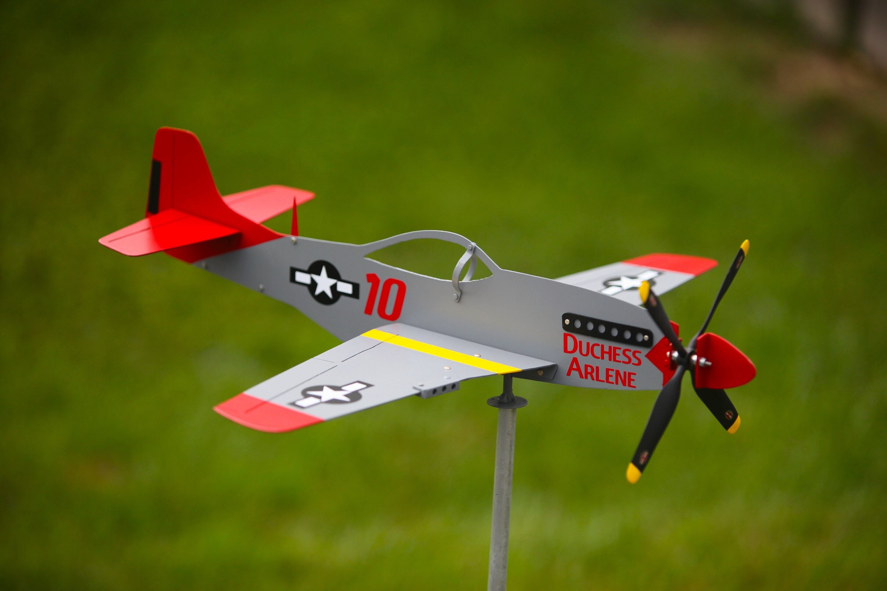 North American Aviation P-51 Mustang Airplane Weathervane, Windmill ...