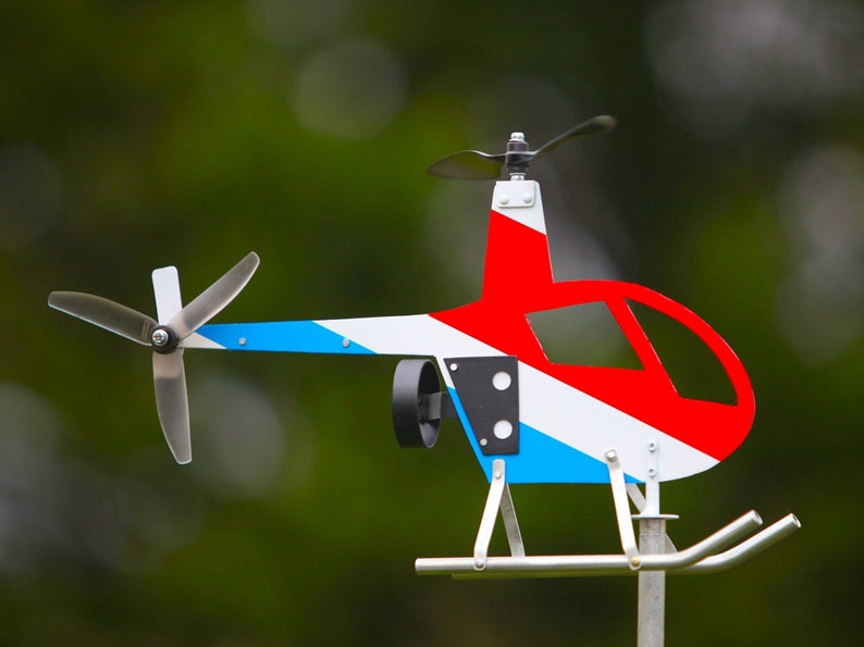 Robinson R22 Helicopter Weather Vane, Windmill, Whirligig. Yard Mobile ...
