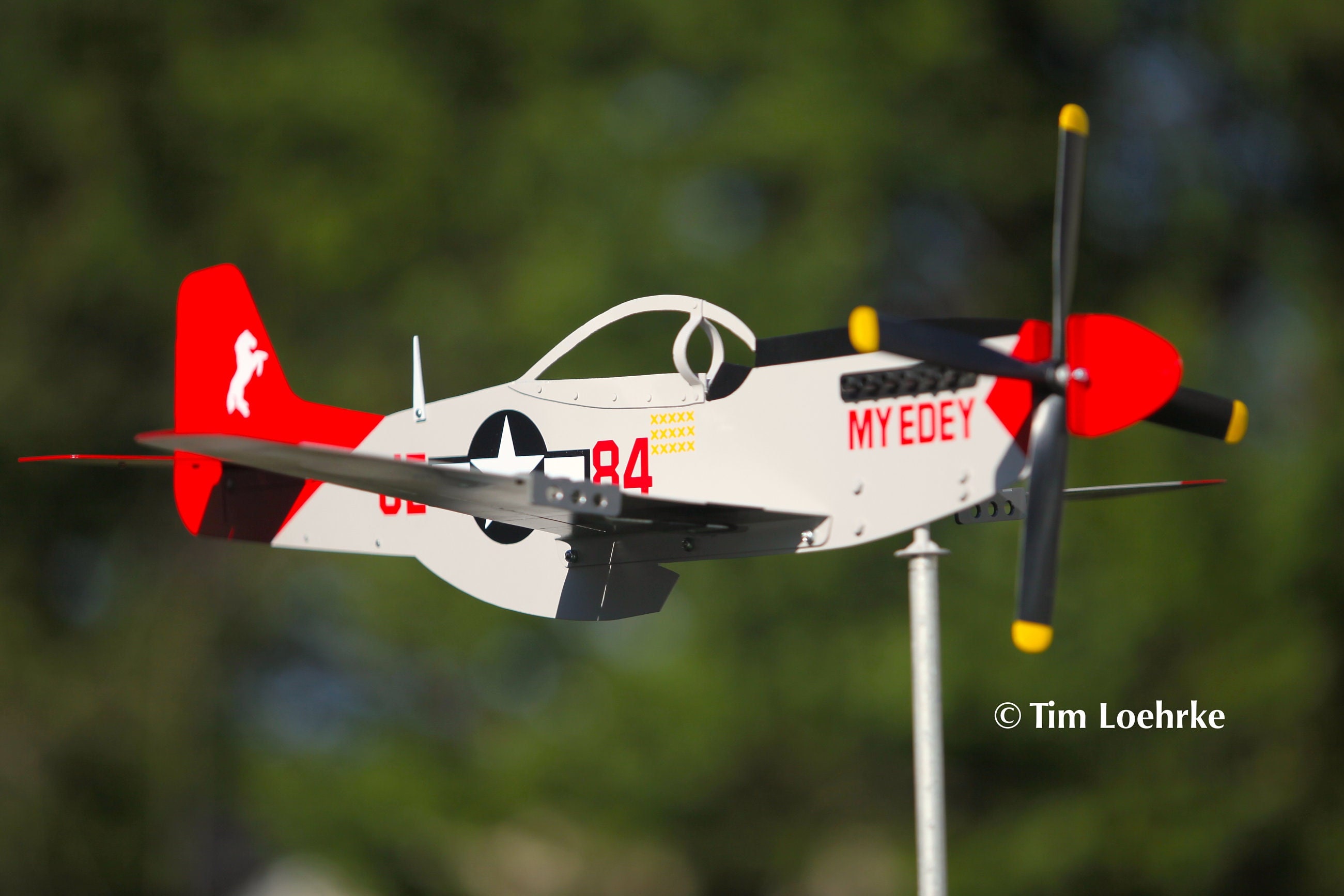 North American Aviation P-51 Mustang Airplane Weathervane, Windmill ...