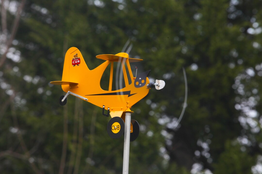 A Piper J-3 Cub Airplane, Comical Cartoon Version, Whirligig Weather ...