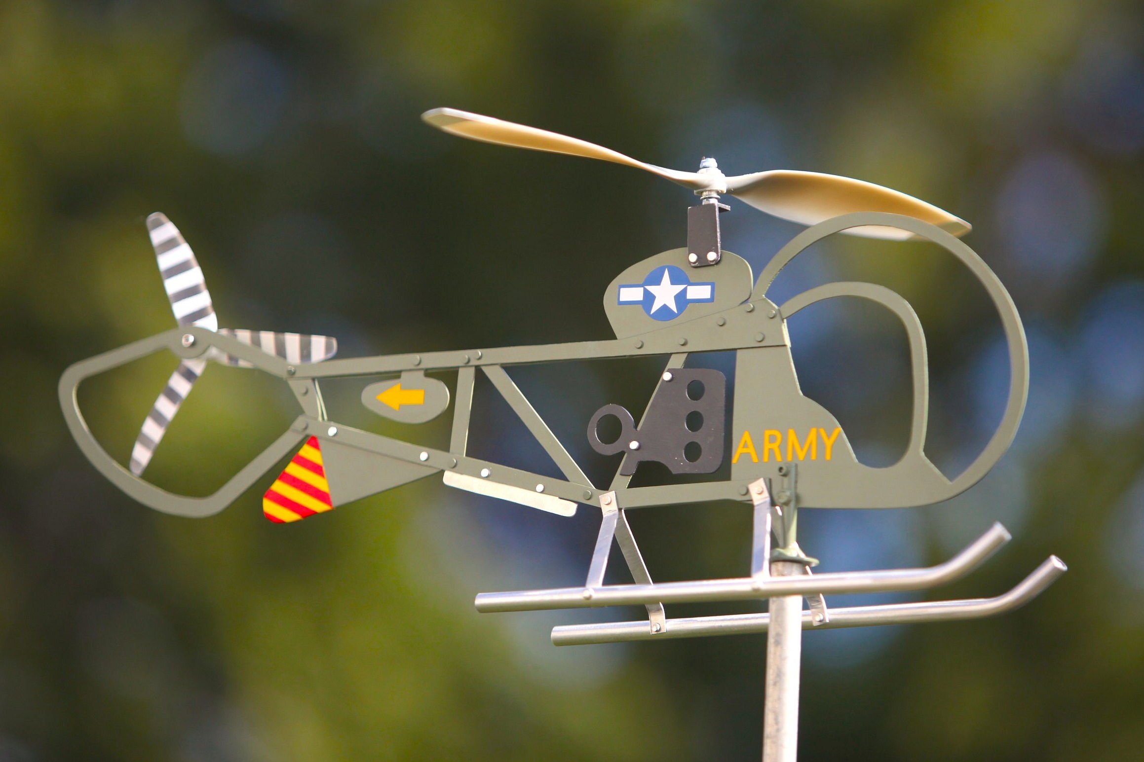 Bell 47 Helicopter Weathervane, Windmill, Whirligig. Army Helicopter - Etsy