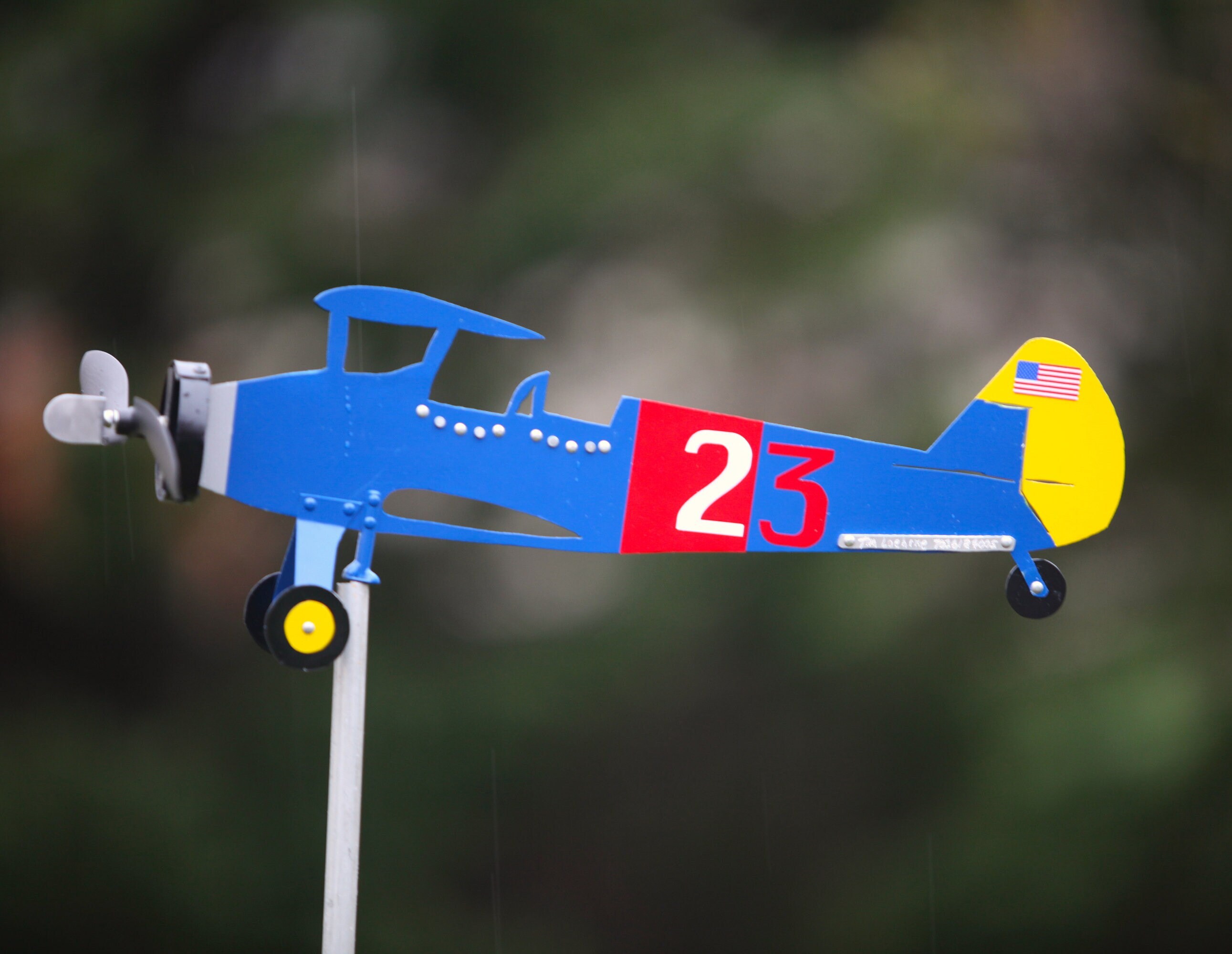 Boeing Stearman Model 75 Biplane Airplane Weathervane Whirligig Made ...