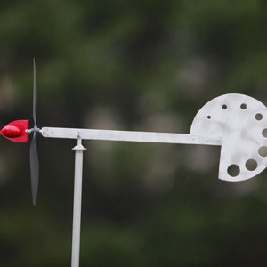 Fun Whirligig Weather Vane, Windmill. Polished Solid Aluminum. - Etsy