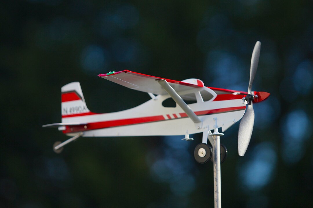 A Cessna 180 Airplane Weather Vane, Windmill, Whiriigig, Wind Spinner ...