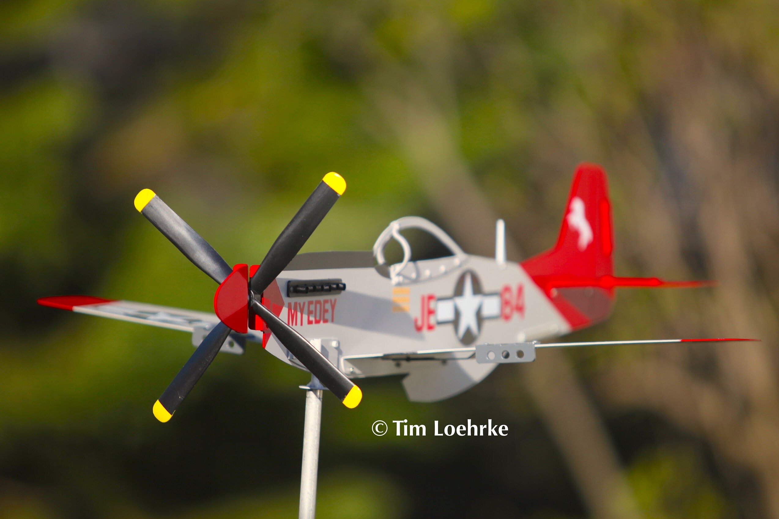 North American Aviation P-51 Mustang Airplane Weathervane, Windmill ...