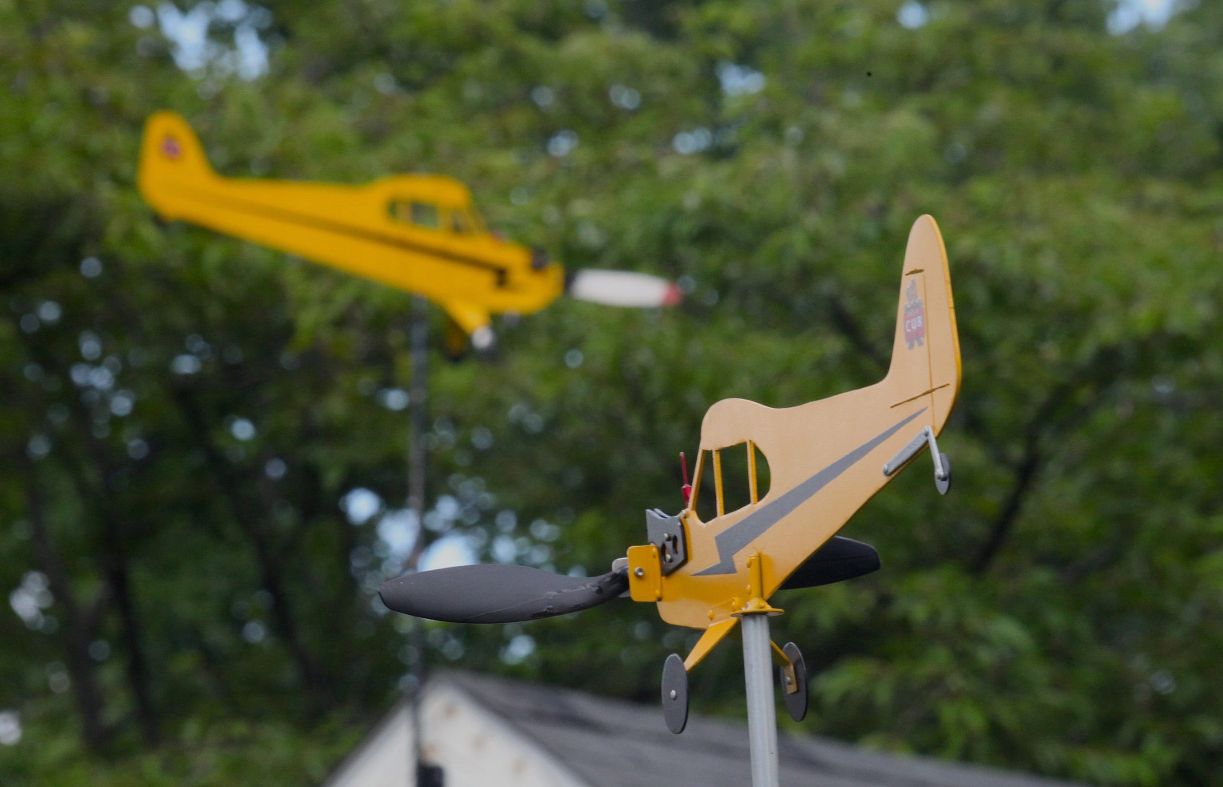 Piper J3 Cub Airplane Weathervane, Windmill, Whirlygig. Made Out of ...