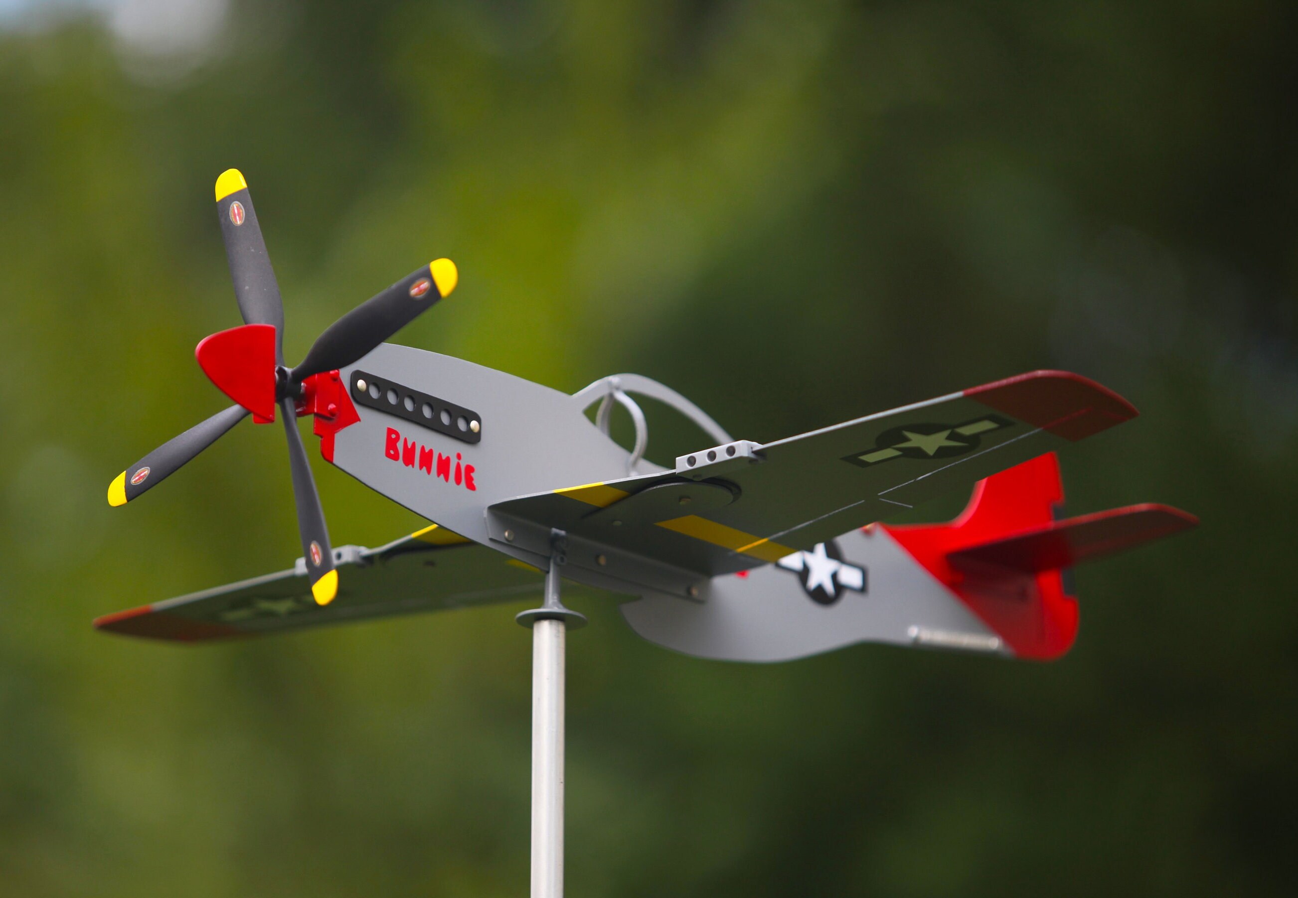 North American Aviation P-51 Mustang Airplane Weathervane, Windmill ...