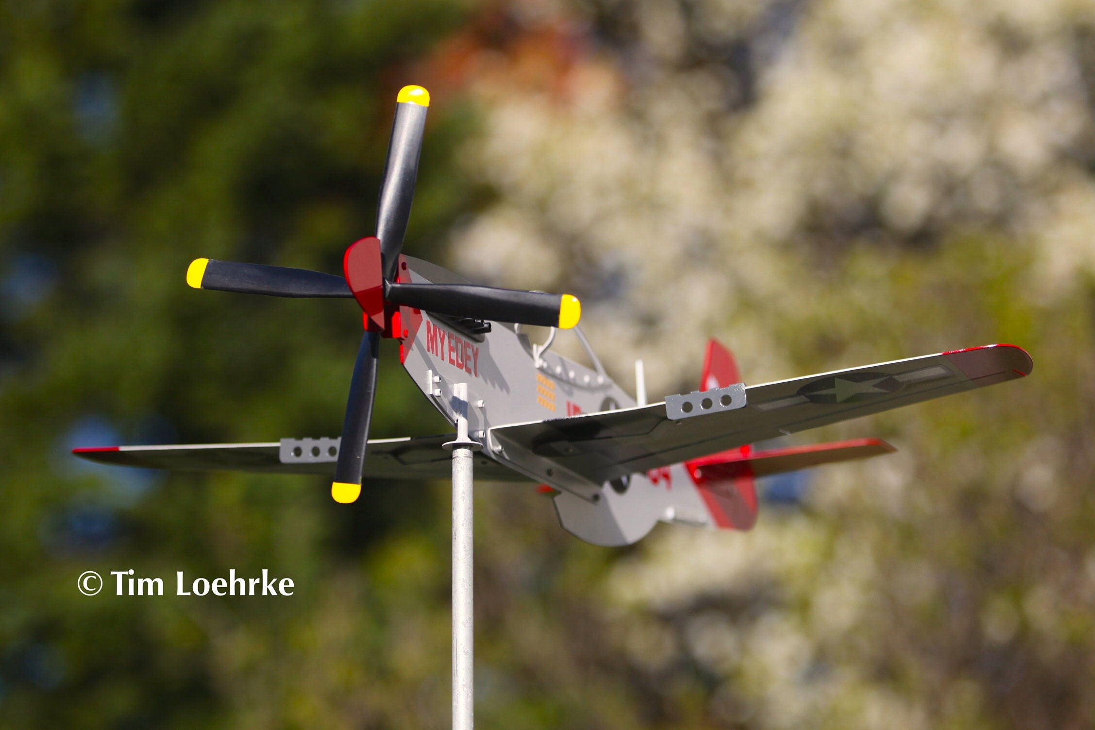 North American Aviation P-51 Mustang Airplane Weathervane, Windmill ...