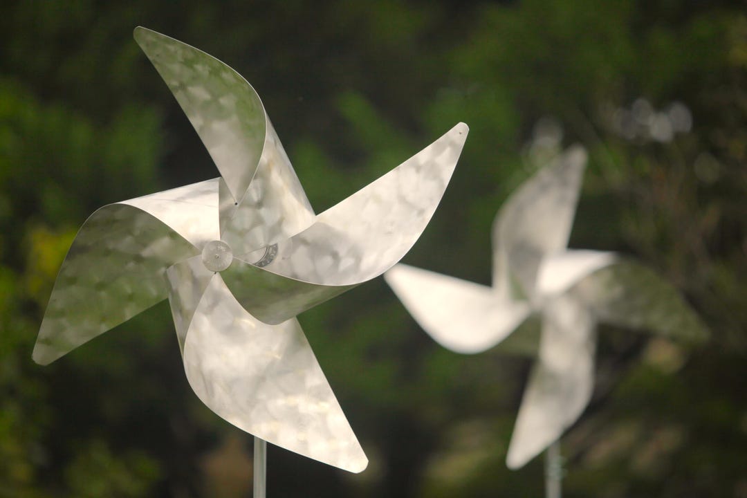 A Large Giant Pinwheel. This is a Whimsical Yard Spinner, Sun Catcher ...