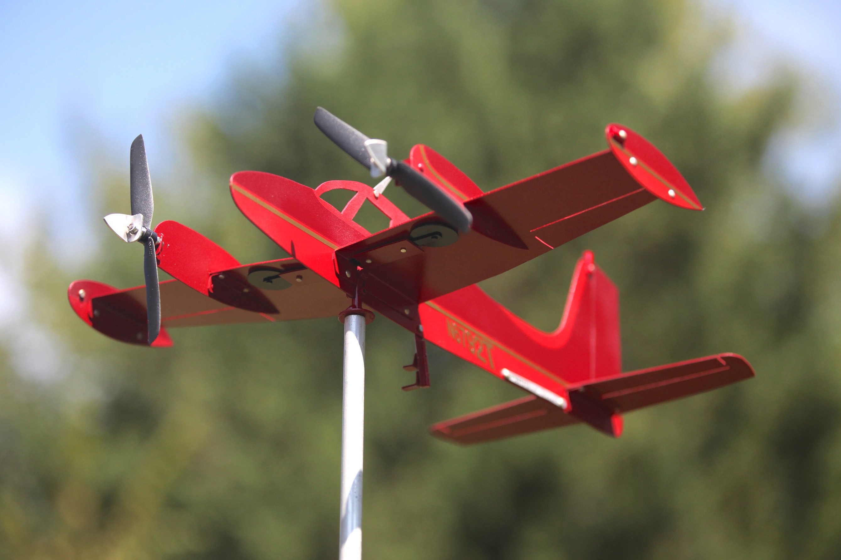 This is a Cessna 310 Twin Engine Airplane Whirligig Weather Vane. the ...