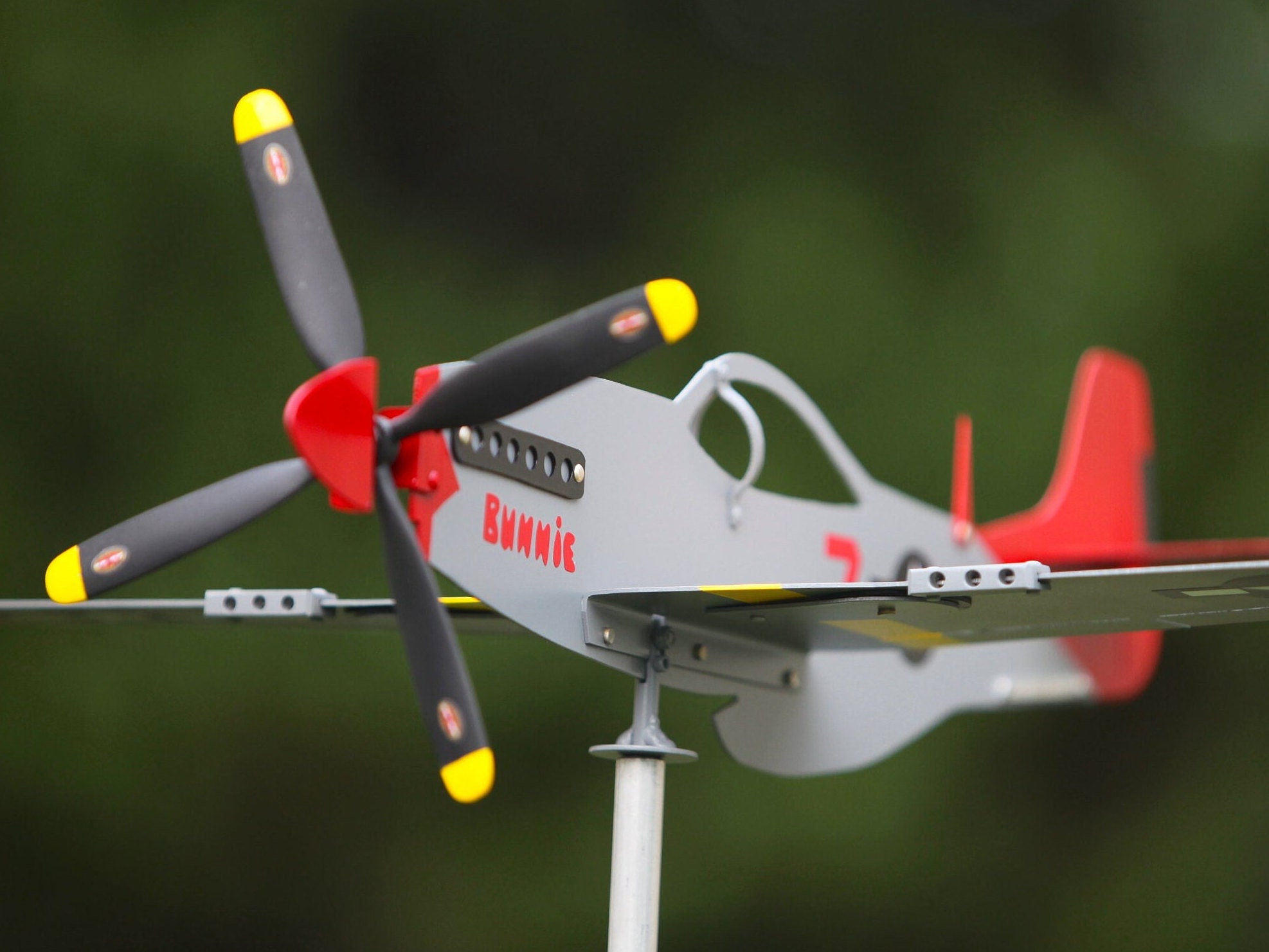North American Aviation P-51 Mustang Airplane Weathervane, Windmill ...