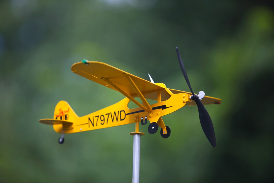 Legend Cub or Piper J3 Cub Airplane Weathervane, Windmill, Whirlygig ...