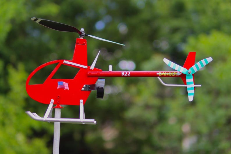Helicopter Whirligig Weather Vane, Windmill, Spinner. This is a ...