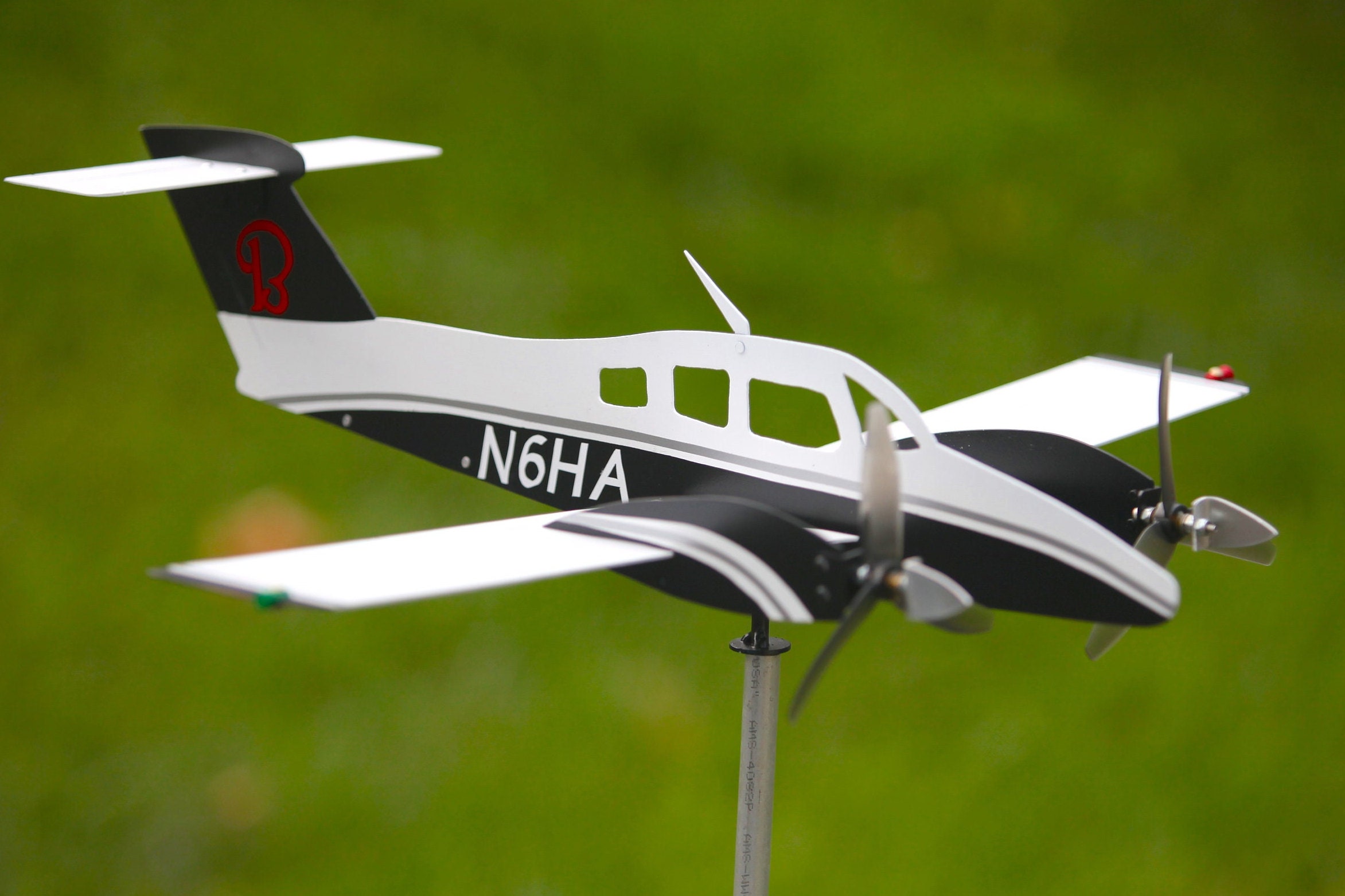 This is a Beechcraft Model 76 Duchess Airplane Whirligig Weather Vane ...