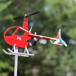 Helicopter Whirligig Weather Vane, Windmill, Spinner. This is a ...