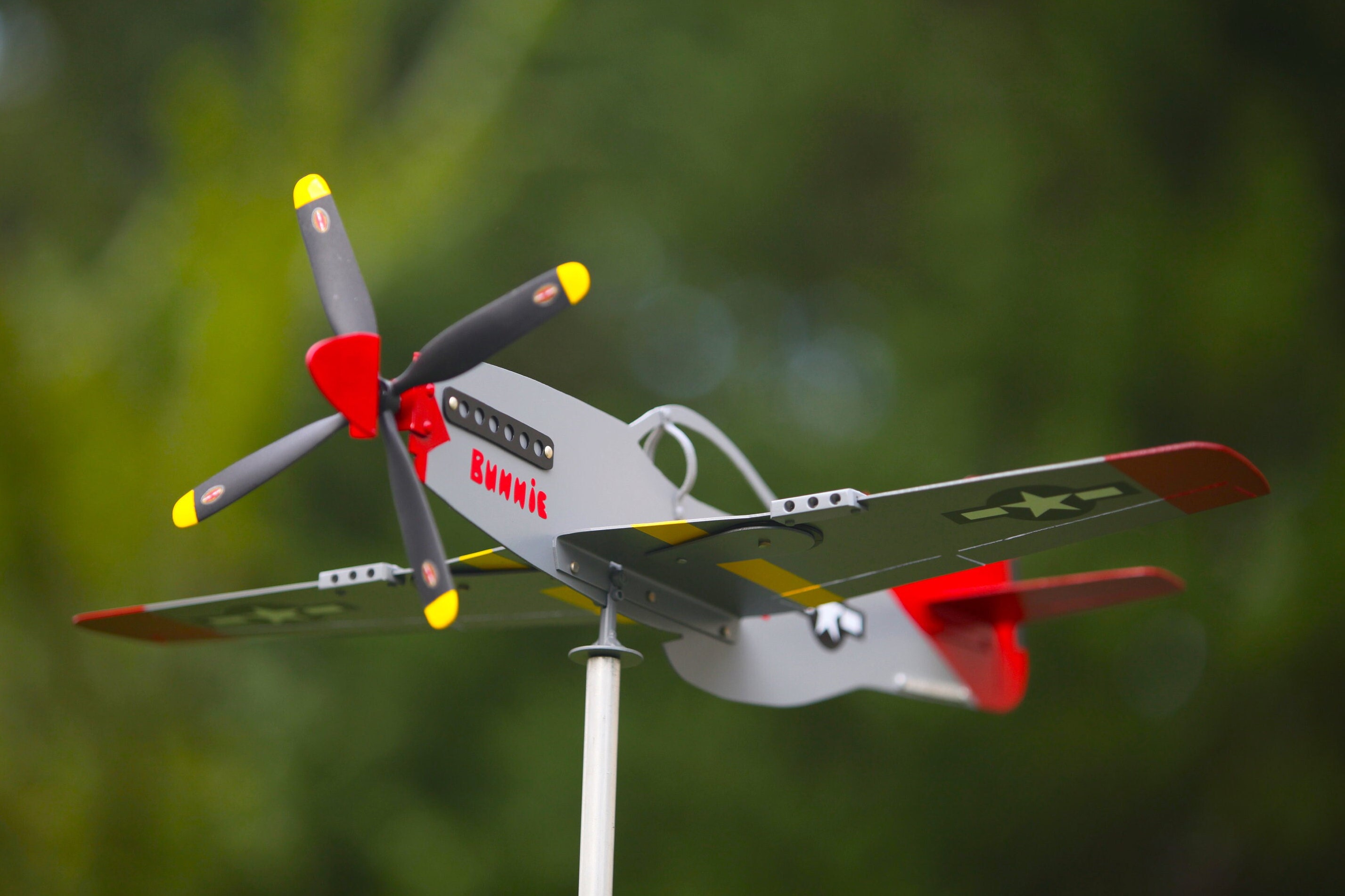 North American Aviation P-51 Mustang Airplane Weathervane, Windmill ...