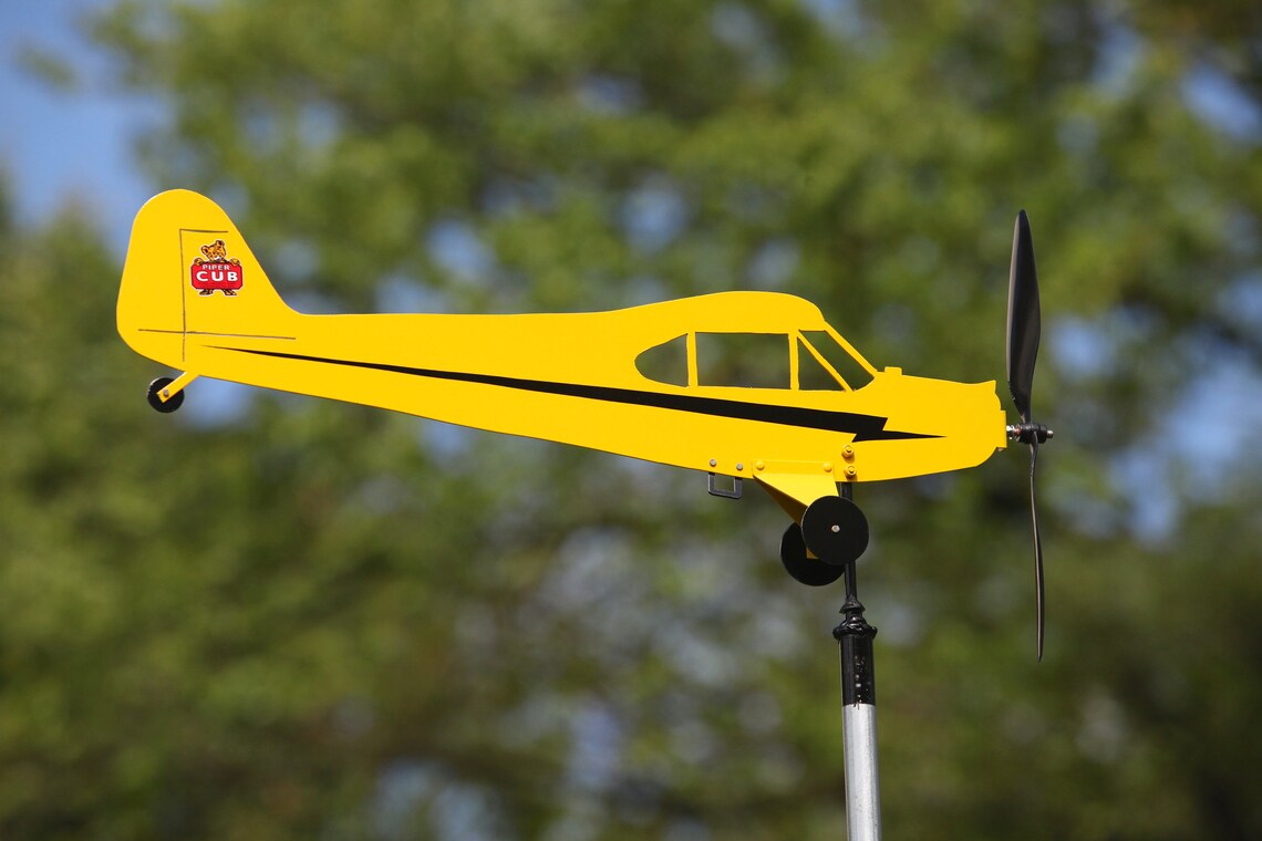 Piper J3 Cub Airplane Weathervane Windmill Whirlygig. Made - Etsy
