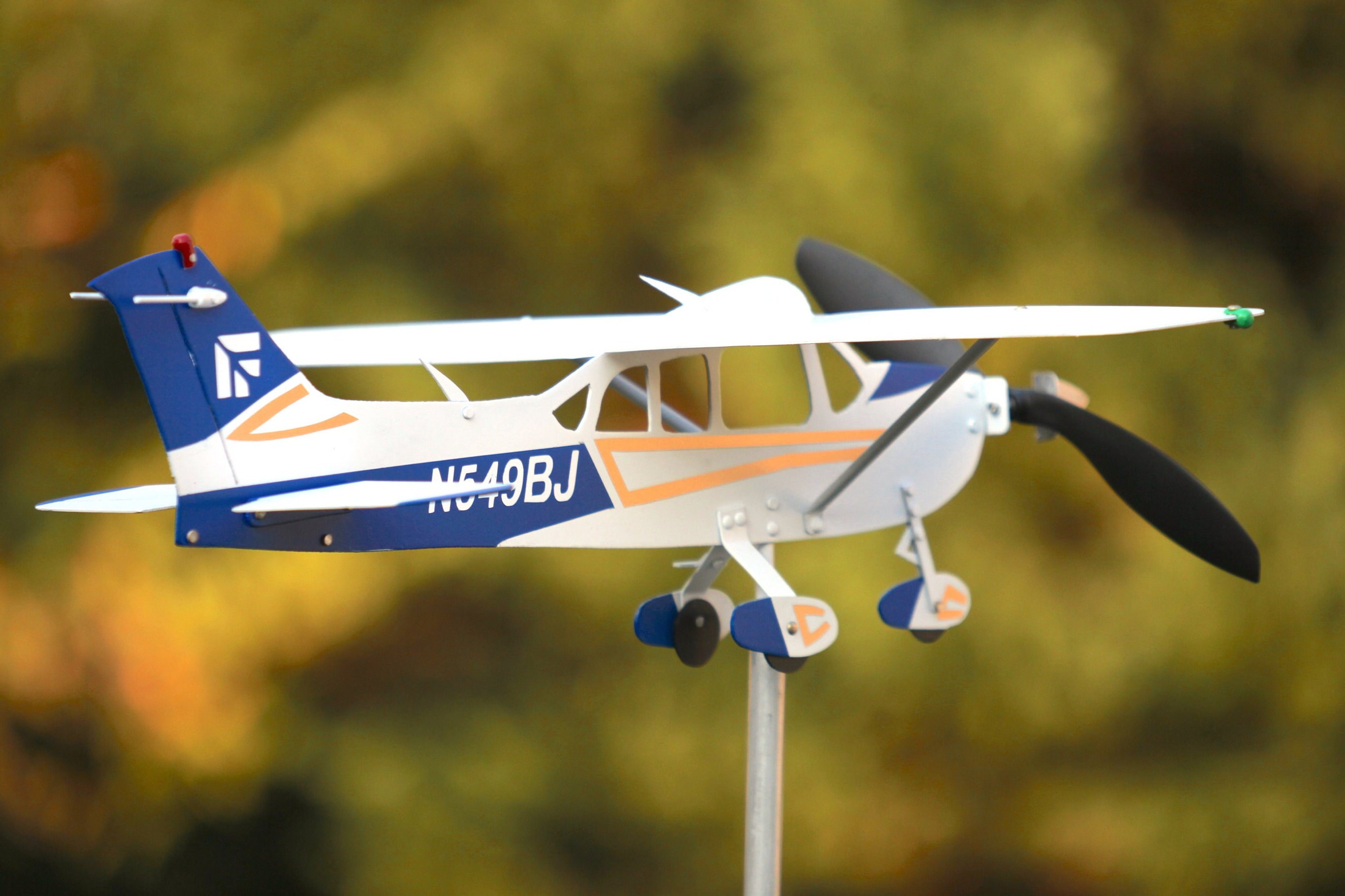 Cessna 206 Airplane Weathervane, Windmill, Whirligig. Fuselage and ...