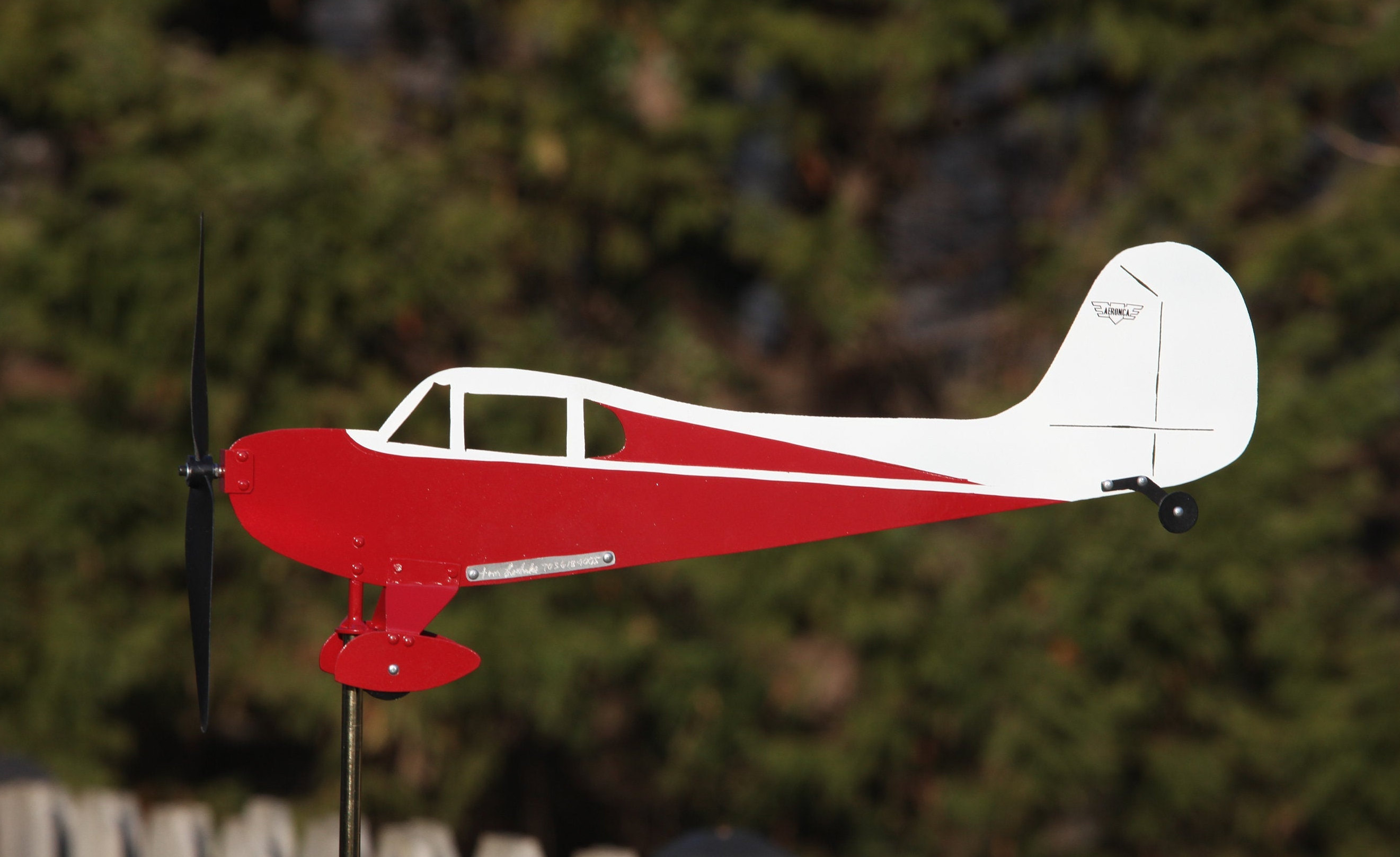 Pitts Biplane Airplane Weathervane Whirligig Made Out of Aluminum ...