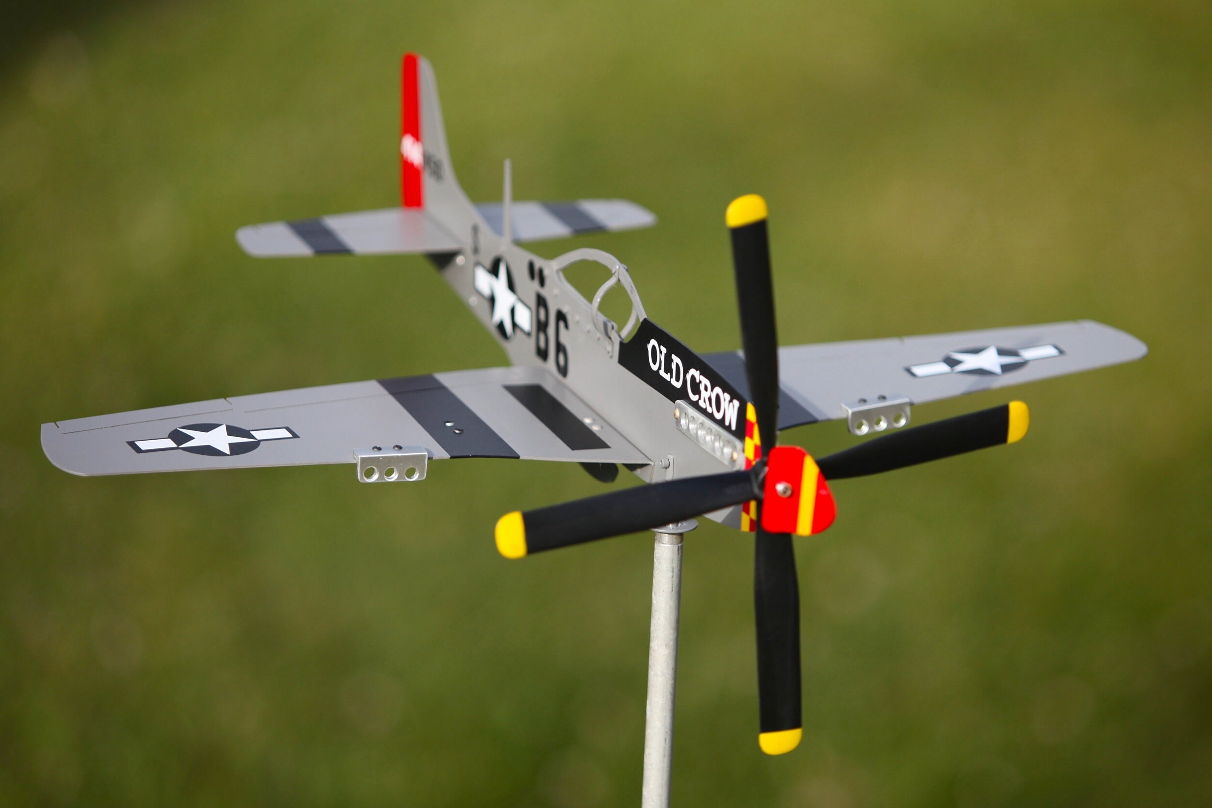 North American Aviation P-51 Mustang Airplane Weathervane, Windmill ...
