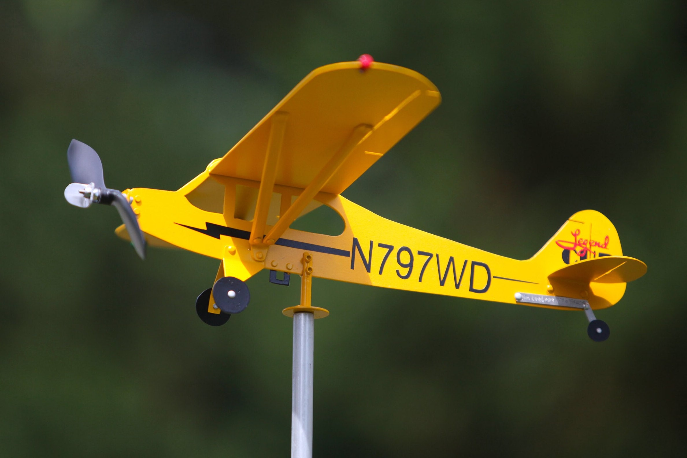 Legend Cub or Piper J3 Cub Airplane Weathervane, Windmill, Whirlygig ...