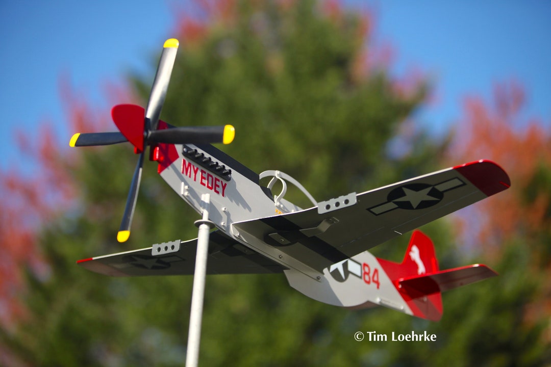 North American Aviation P-51 Mustang Airplane Weathervane, Windmill ...