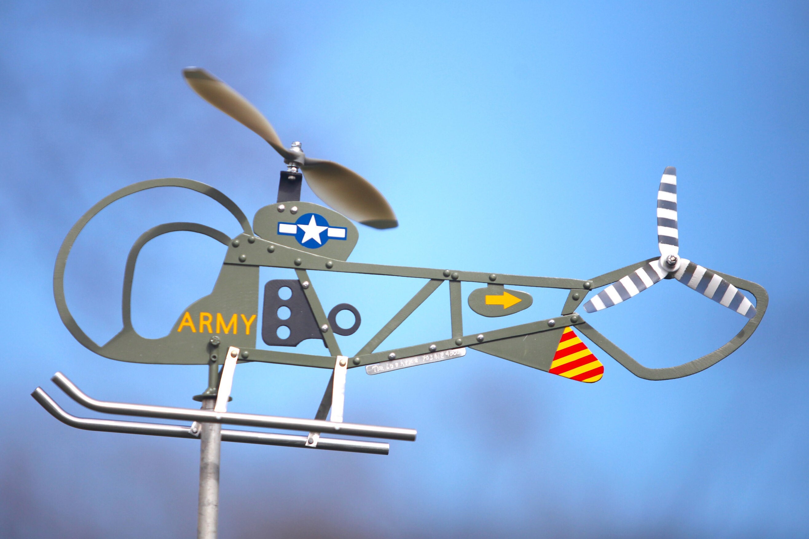 Bell 47 Helicopter Weathervane, Windmill, Whirligig. Army Helicopter - Etsy