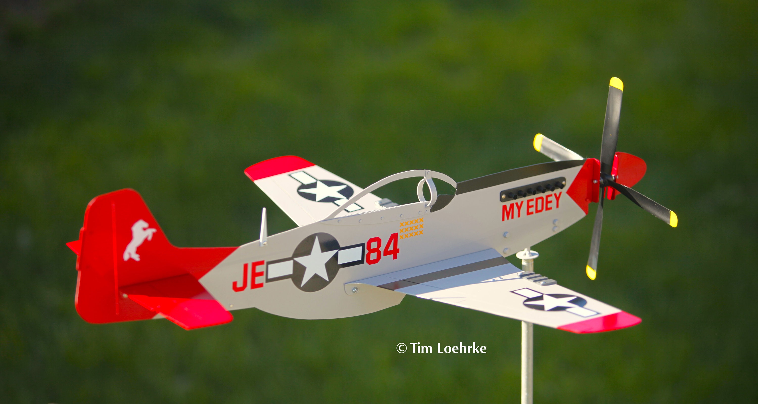 North American Aviation P-51 Mustang Airplane Weathervane, Windmill ...