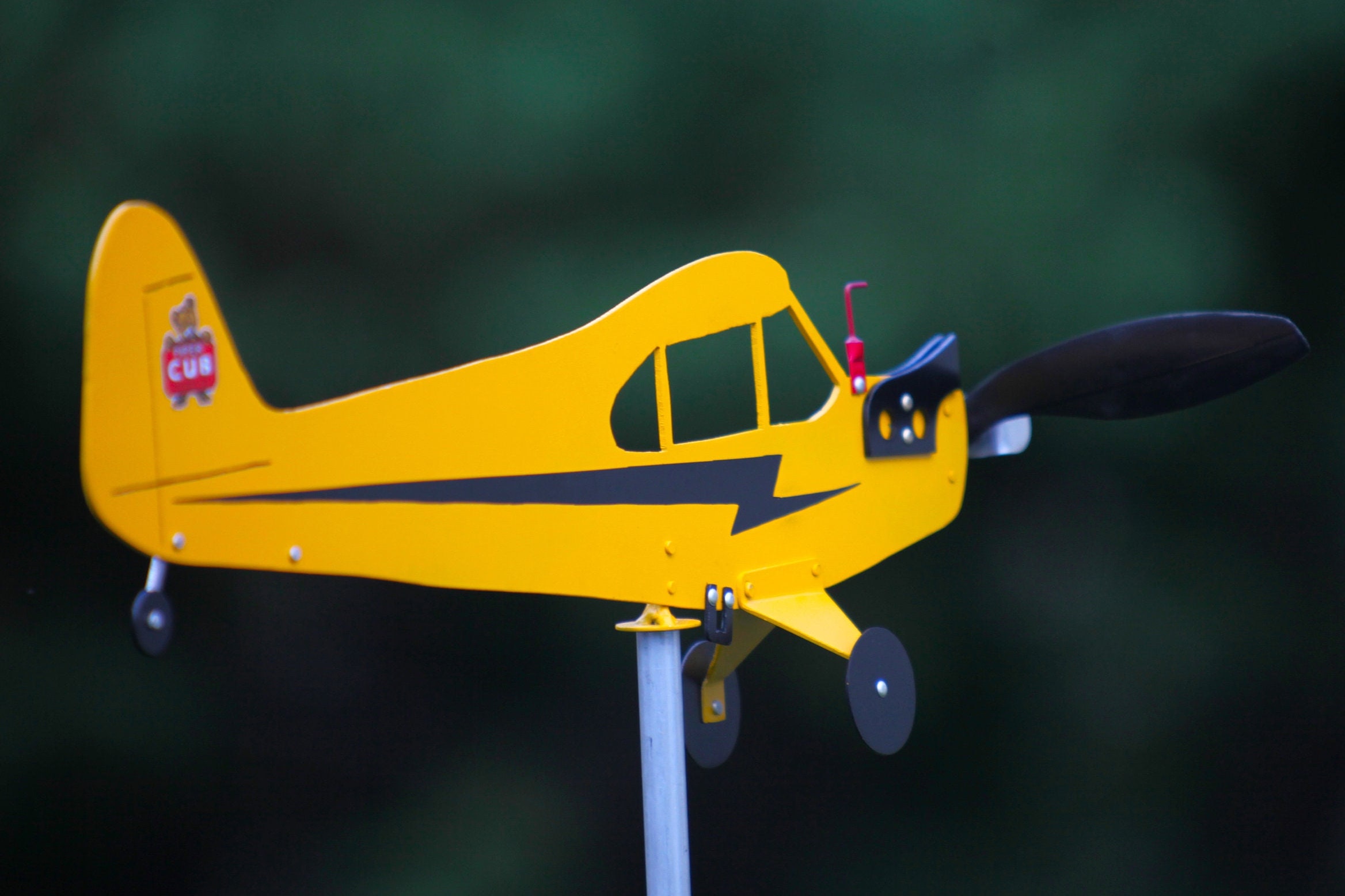 Piper J3 Cub Airplane Weathervane, Windmill, Whirlygig. Made Out of ...