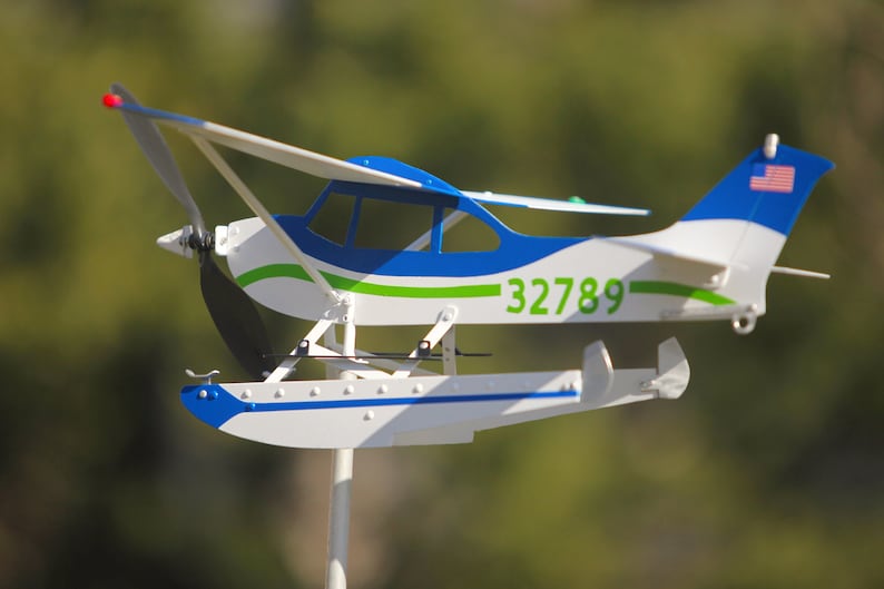 Cessna 172 or 182 Float Plane Airplane Weathervane, Windmill, Whirligig ...