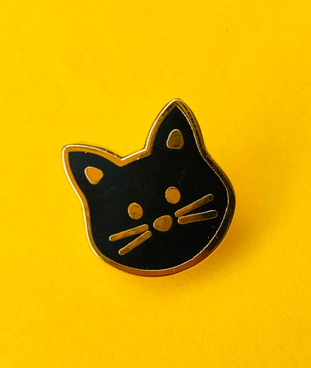 Cat Hard Enamel Pin Badge, a Cute Black Cat for All You Cats and ...