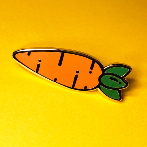Carrot Enamel Pin a Great Pin for Easter.. - Etsy