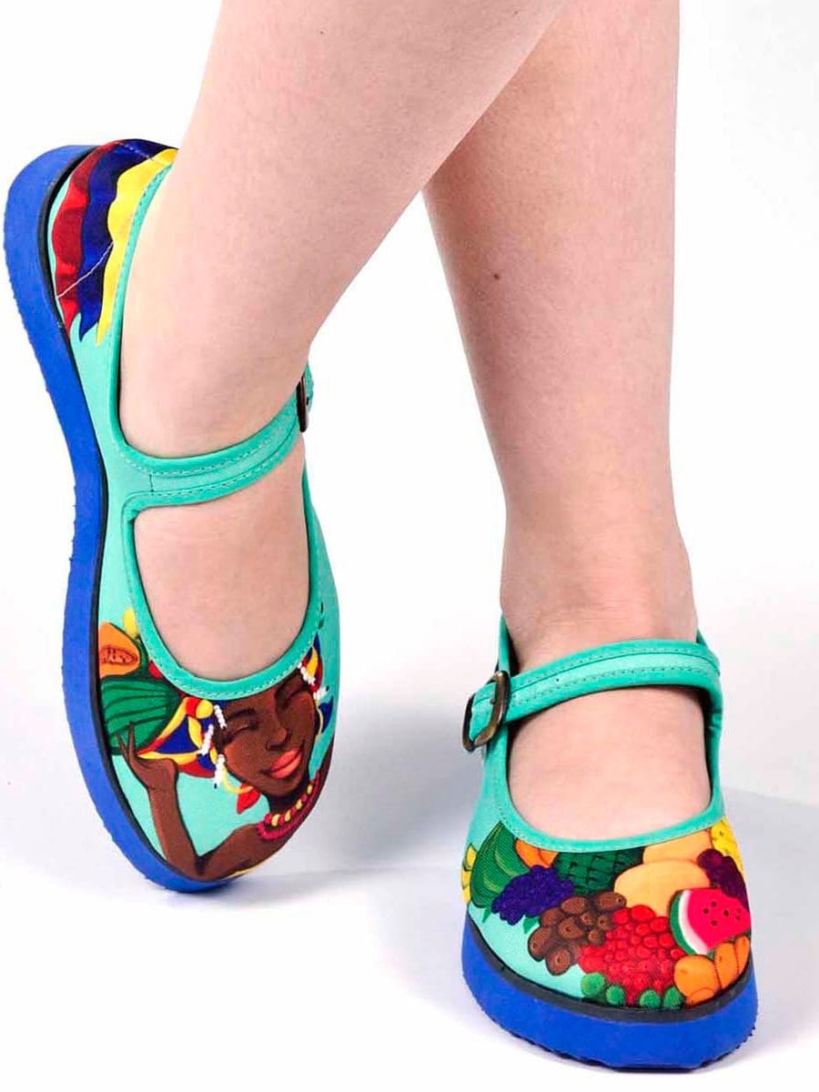 Tropical Colombia Fruit Canvas Custom Shoes Caribbean Afro - Etsy