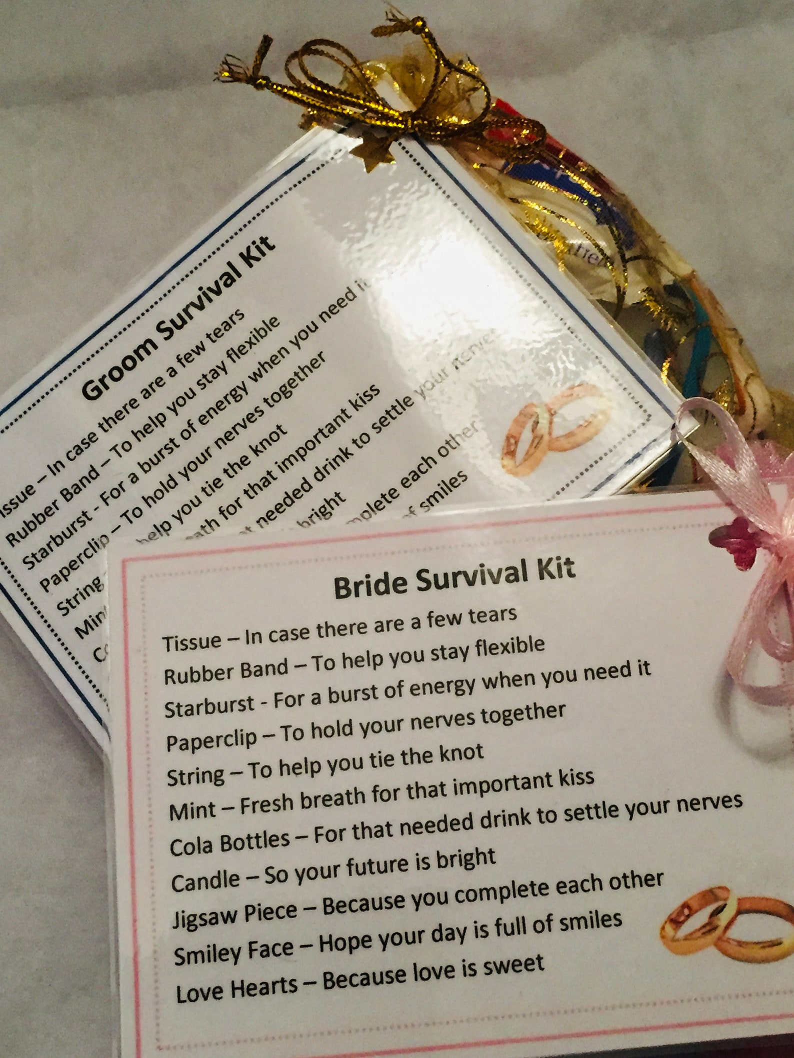 Survival Kit Husband Wife Bride Groom - Etsy