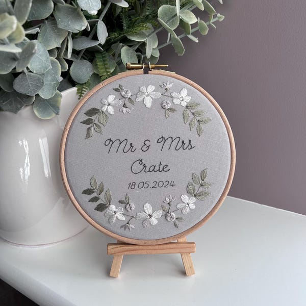 Wedding Embroidery Hoop - Etsy