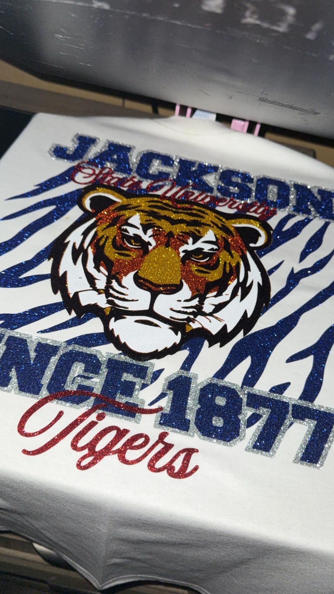 JSU “jackson State & Since 1877” Glitter Custom T-shirt - Etsy