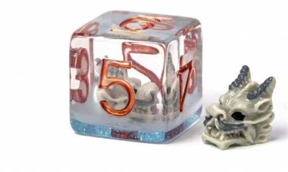 Dragonborn Dnd Dice Set Custom Dice 7 Piece Translucent Set | Etsy