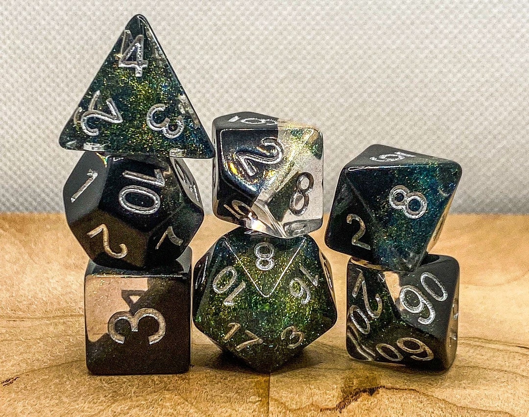 Gravity Well Dnd Dice Set, Custom Dice 7 Piece Translucent Set RPG D&D ...