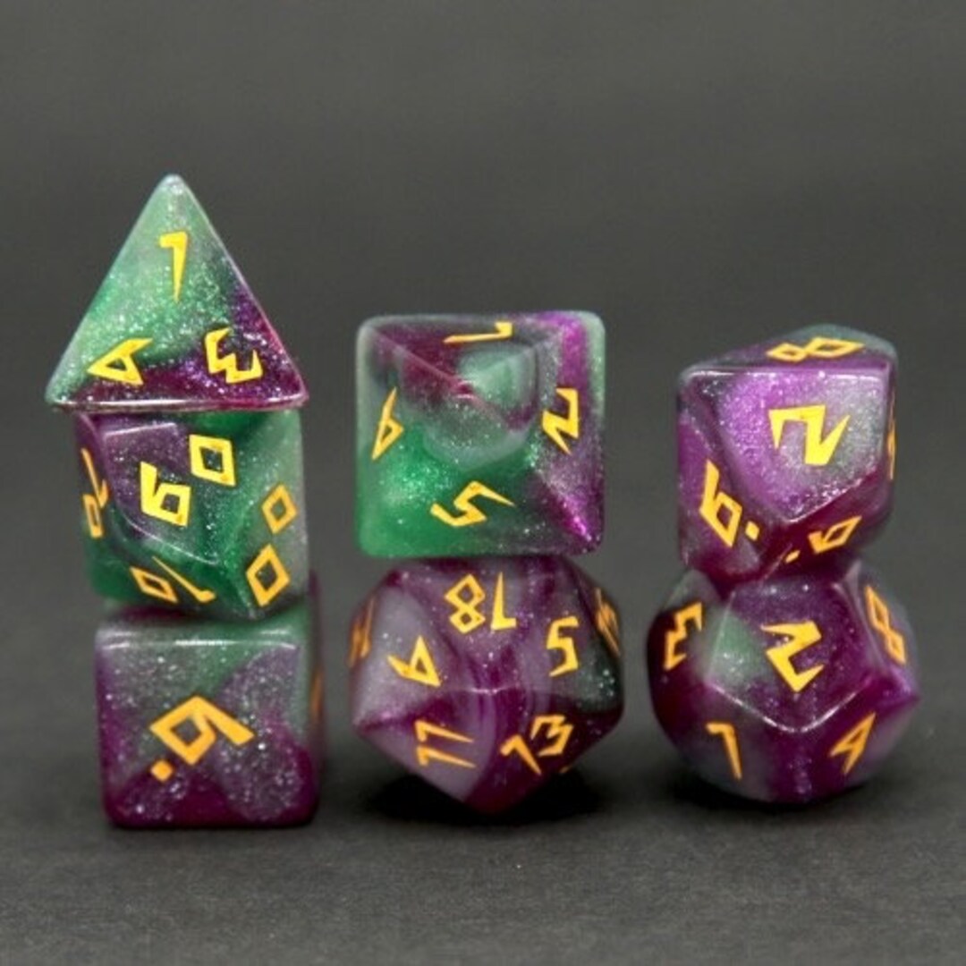Ragnarok Dnd Dice Set 7 Piece Acrylic Custom Dice Set RPG D&D - Etsy
