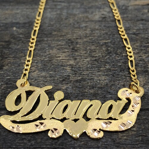 Handmade Solid 14k Gold Name Plates Pendants Big Plates - Etsy